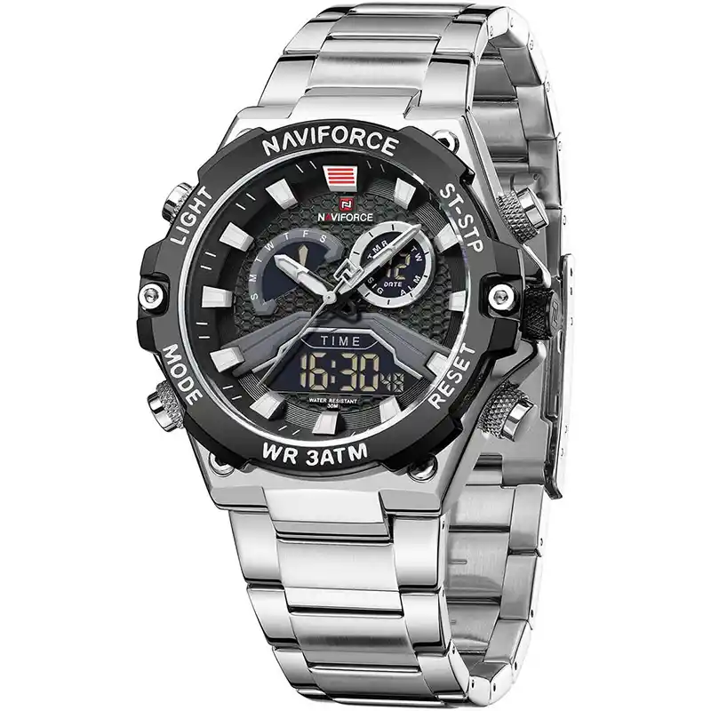 ساعت مچی نیوی فورس مدل Naviforce NF9207 نقره ای - مشکی - فروشگاه ...